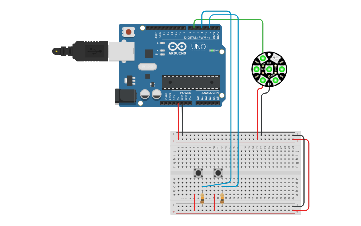 Circuit Design Led Sequence Tinkercad