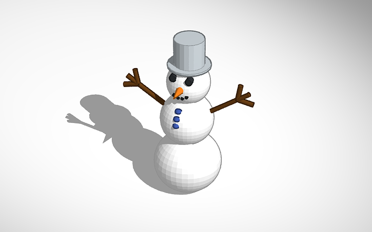 3D design Snowman - Tinkercad