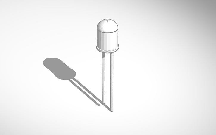 3D design LED 5mm - Tinkercad
