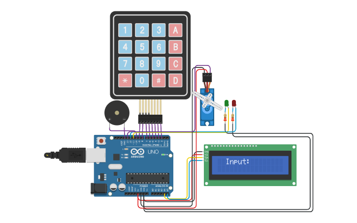 Circuit design PIN-CODE SAFE - Tinkercad