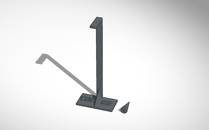 3D design Rigged Yes/No Machine - Tinkercad