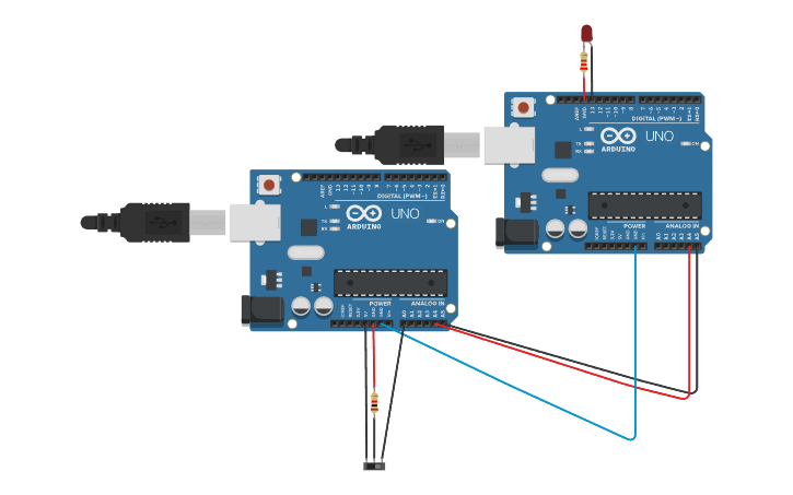 Circuit Design Serial Communication Tinkercad