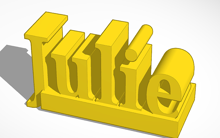 3D design Name tag - Tinkercad