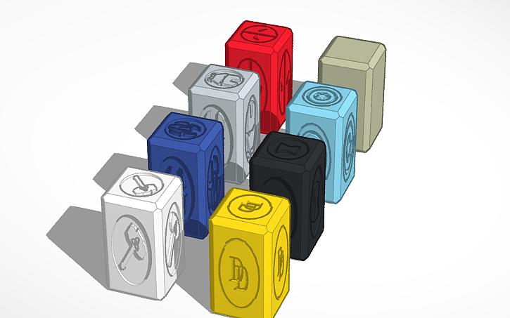 3D design 7 Stones - Stone Blank - Tinkercad