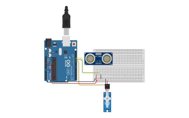 Circuit design park sensörü - Tinkercad