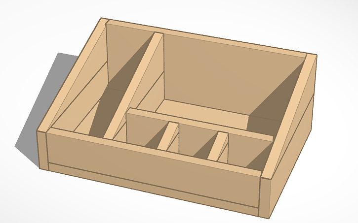 3D design Tinker CAD Final Design: Desk Organiser | Tinkercad