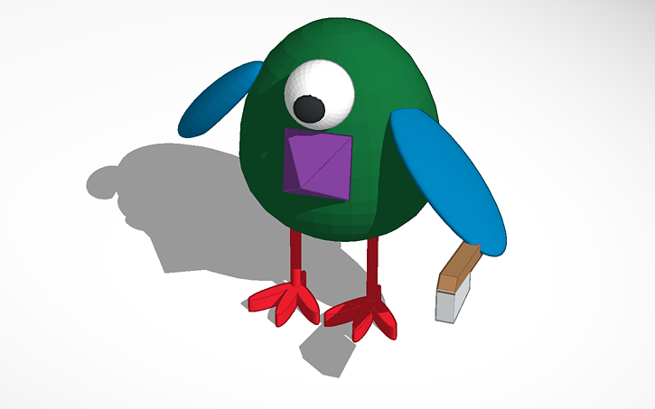 3D design cyclops chicken - Tinkercad