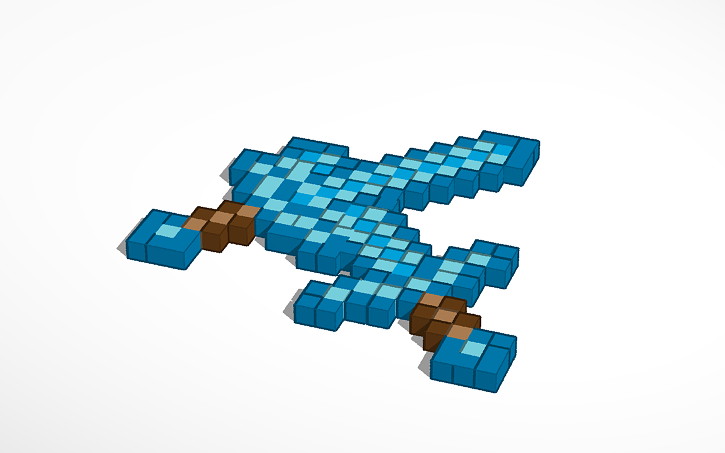 3D design MINECRAFT-SWORD #Minecraft_Swords | Tinkercad