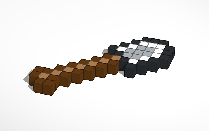 3D design Minecraft Shovel | Tinkercad