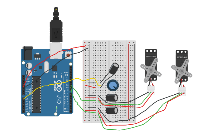 Circuit design TML Project 5 Mood Cue MOD | Tinkercad
