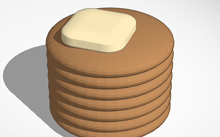 3D design stack of pancakes - Tinkercad
