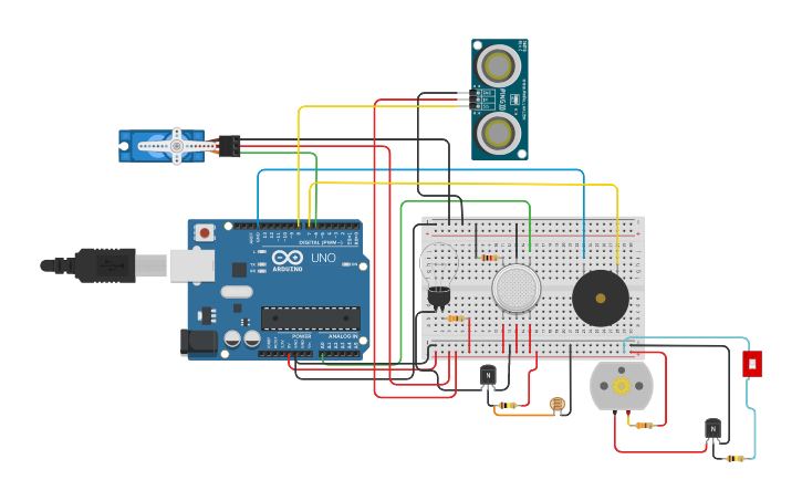 Circuit design SMART HOME - Tinkercad