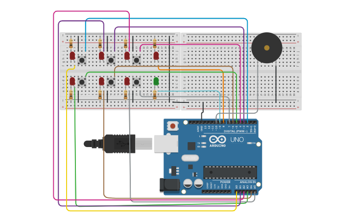 Circuit design Combination Lock - Tinkercad