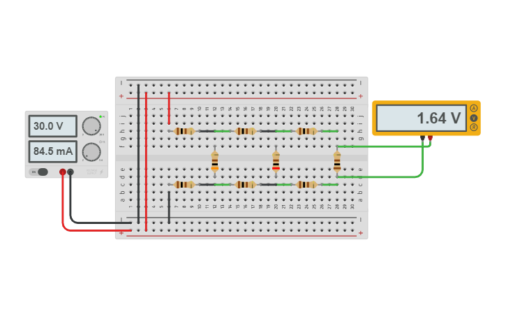 Circuit design Corriente de mallas - Tinkercad