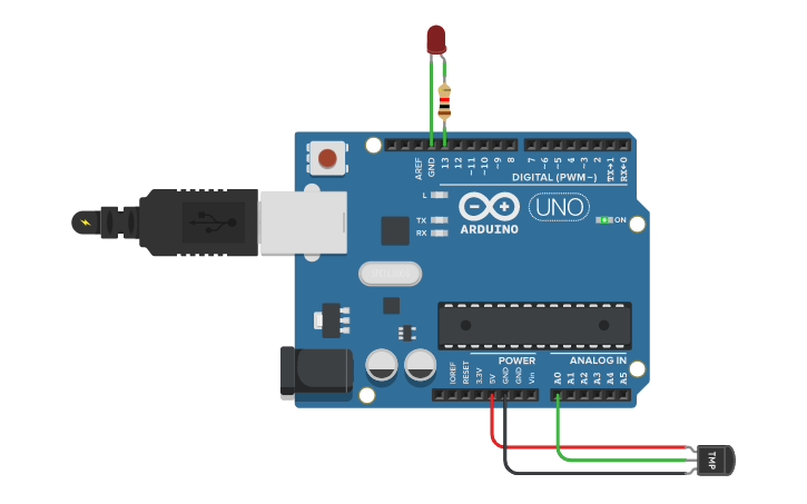 Circuit design Aula 2 - conversor analógico digital | Tinkercad