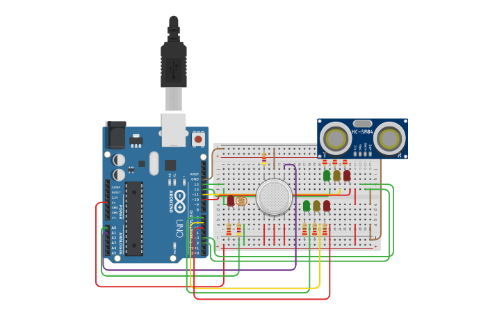 Circuit design Smart Home - Tinkercad