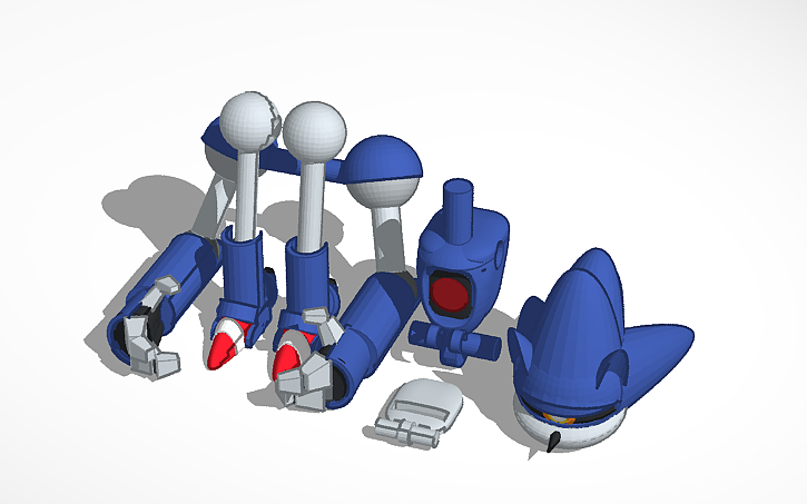 3D design Classic Mecha Sonic Build - Tinkercad