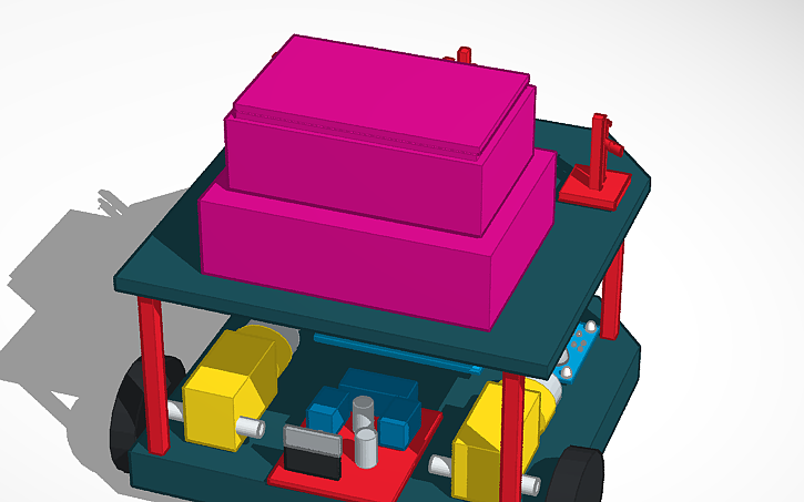 3D design Autonomous Fire Fighter Robot (QROB) - Tinkercad