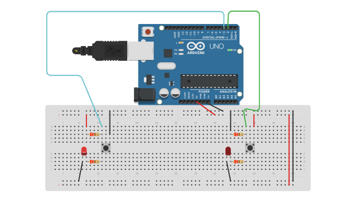 Circuit design CLASE 7 - Resistencias Pull-up y Pull-down - Tinkercad
