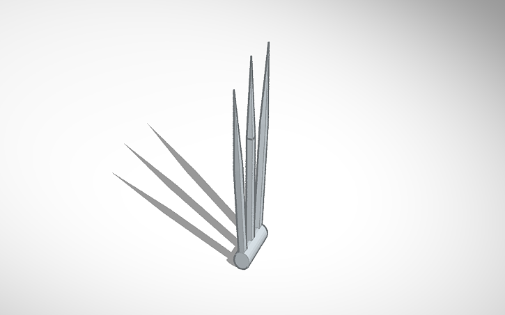 3D design wolverine claws | Tinkercad