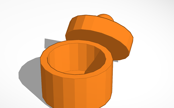 3D design Pot with Lid - Tinkercad