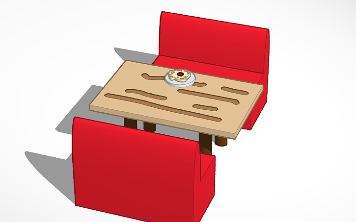 3D design Table and Chairs(Booths) | Tinkercad