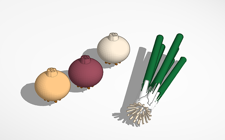 3D design Onions - Tinkercad