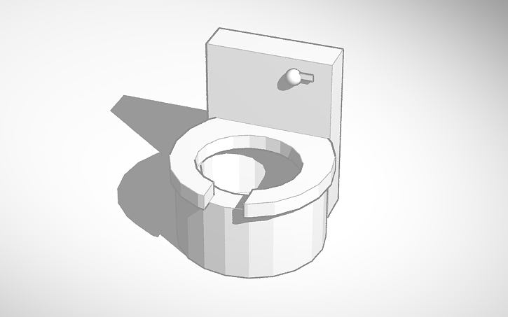 3D design toilet - Tinkercad