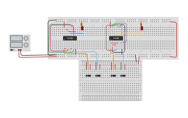 Circuit design universal gate | Tinkercad