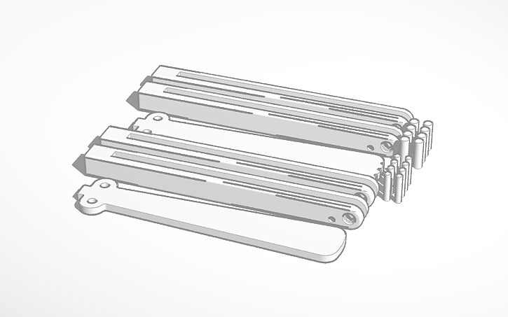 3D design balisong print squid clone - Tinkercad