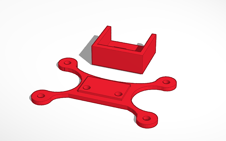 3D design IMU Mount - Tinkercad