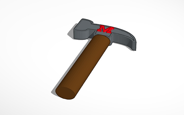 3D design Hammer Project🔨 - Tinkercad