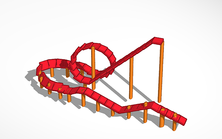 3D design real project= roller coaster [: - Tinkercad