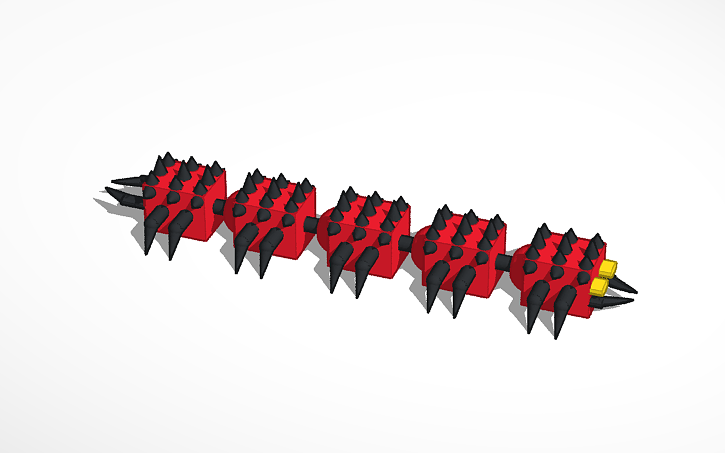 3D design Articulated Centipede - Tinkercad