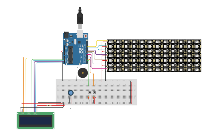 Circuit design Snake Project | Tinkercad