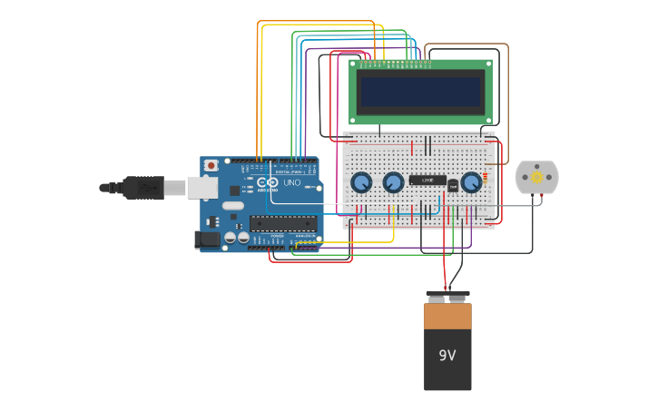 Circuit design Sistema de control de humedad y riego automático | Tinkercad