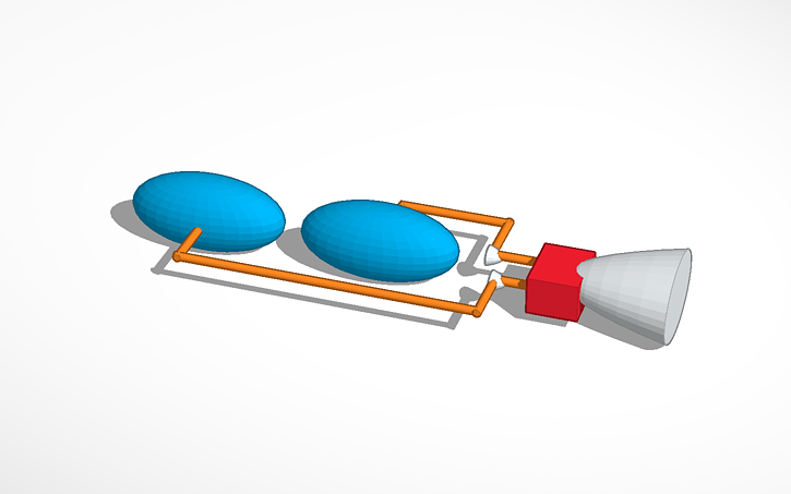 3D design Rocket engine - Tinkercad