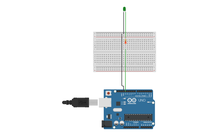 Circuit design 101 Blinking LED | Tinkercad