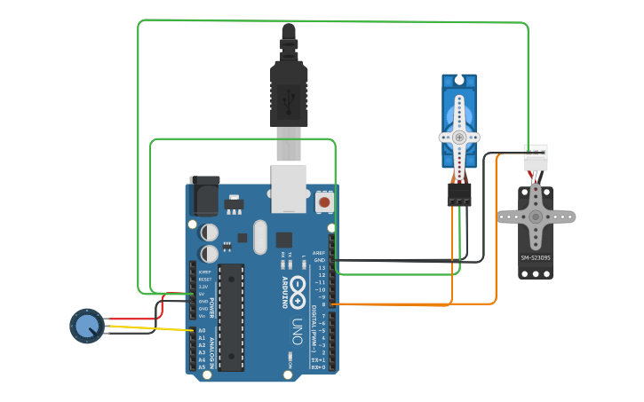 Circuit Design Elessandra Revisão De Controle Do Servo Motor Tinkercad