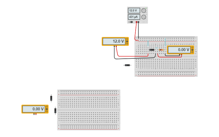 Circuit design polarizacion de diodo lab 03 - Tinkercad