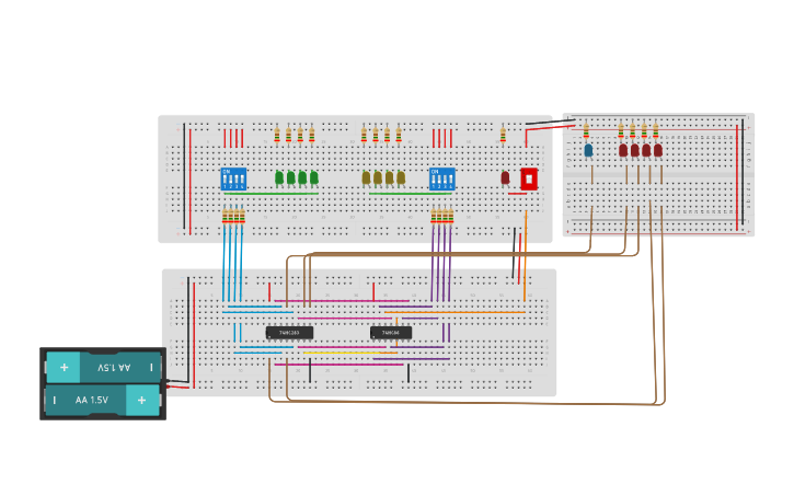 Circuit Design 4 Bit Adder Subtractor Tinkercad