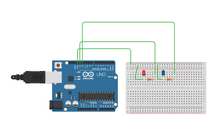 Circuit design circuito en paralelo led intermitente - Tinkercad