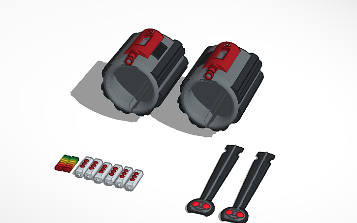 3D design Web shooters V2 - Tinkercad