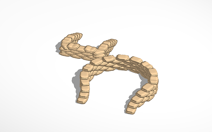 3D design Sandbag emplacements - Tinkercad