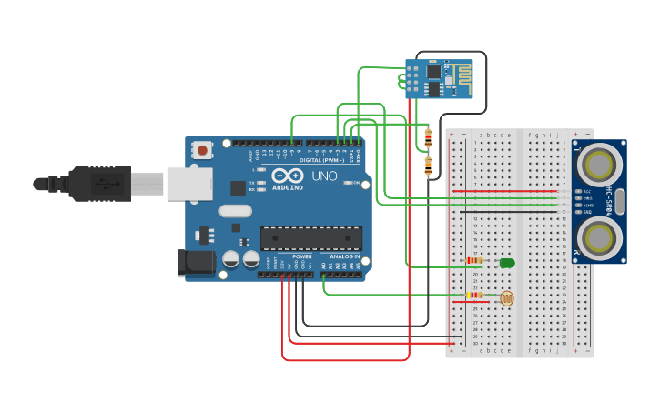 Circuit design Smart traffic light with wifi - Tinkercad