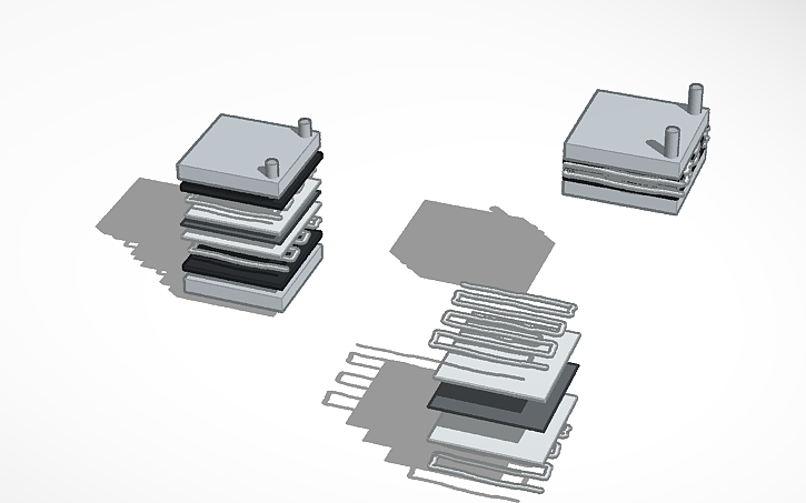 3D design Hydrogen Fuel Cell - Tinkercad