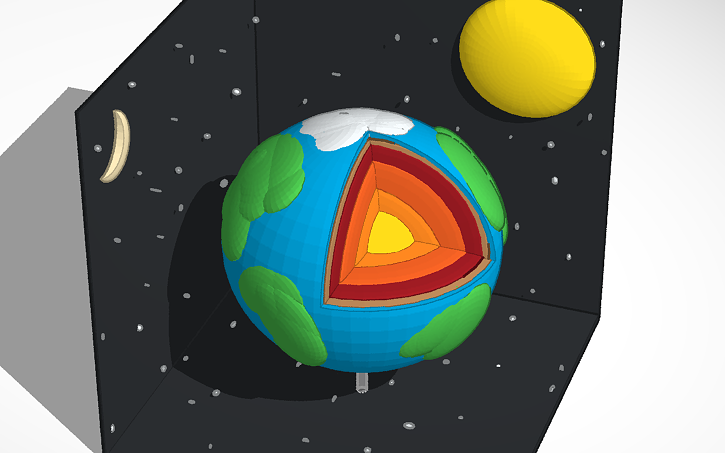3D design Earth's Layers | Tinkercad
