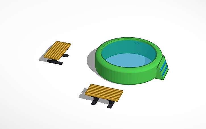 3D design swimming pool | Tinkercad