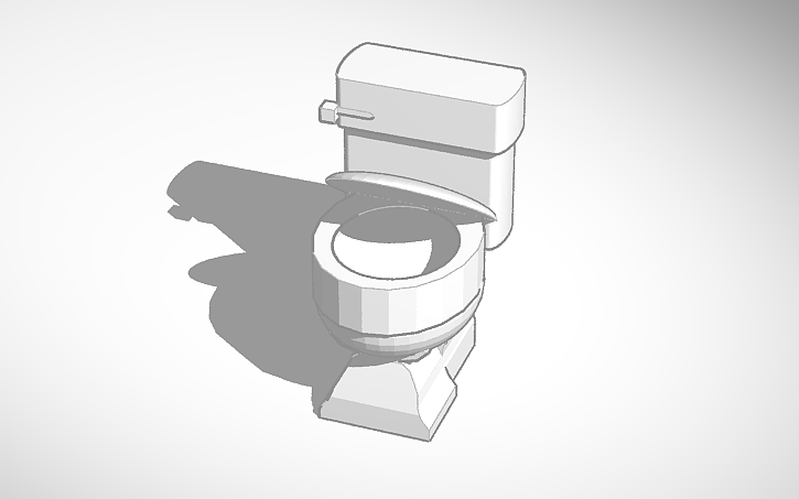 3D design toilet - Tinkercad