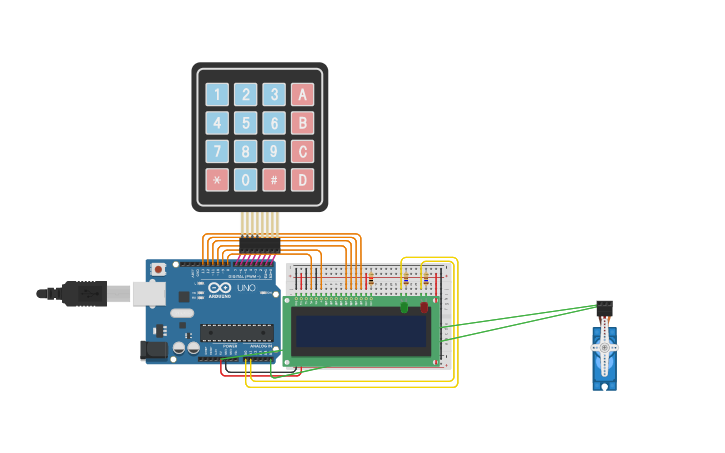 Circuit design LCD - Tinkercad